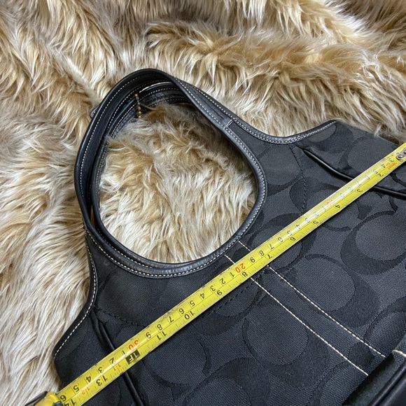 Coach | Bags | Coach Vintage Euc Signature Jacquard Canvas And Leather ...